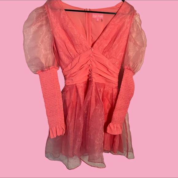 Dresses | Dolls Kill Sugar Thrillz Pink Long Sleeve Coquette Dress ...